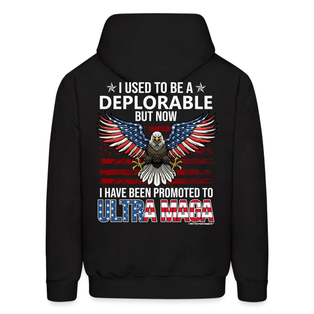 Deplorable Promoted To Ultra Maga Republican Conservative Back Print ...